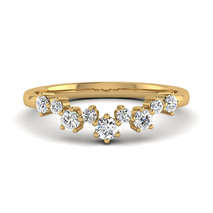 Fairtrade Yellow Gold Diamond Set Tiara Ring